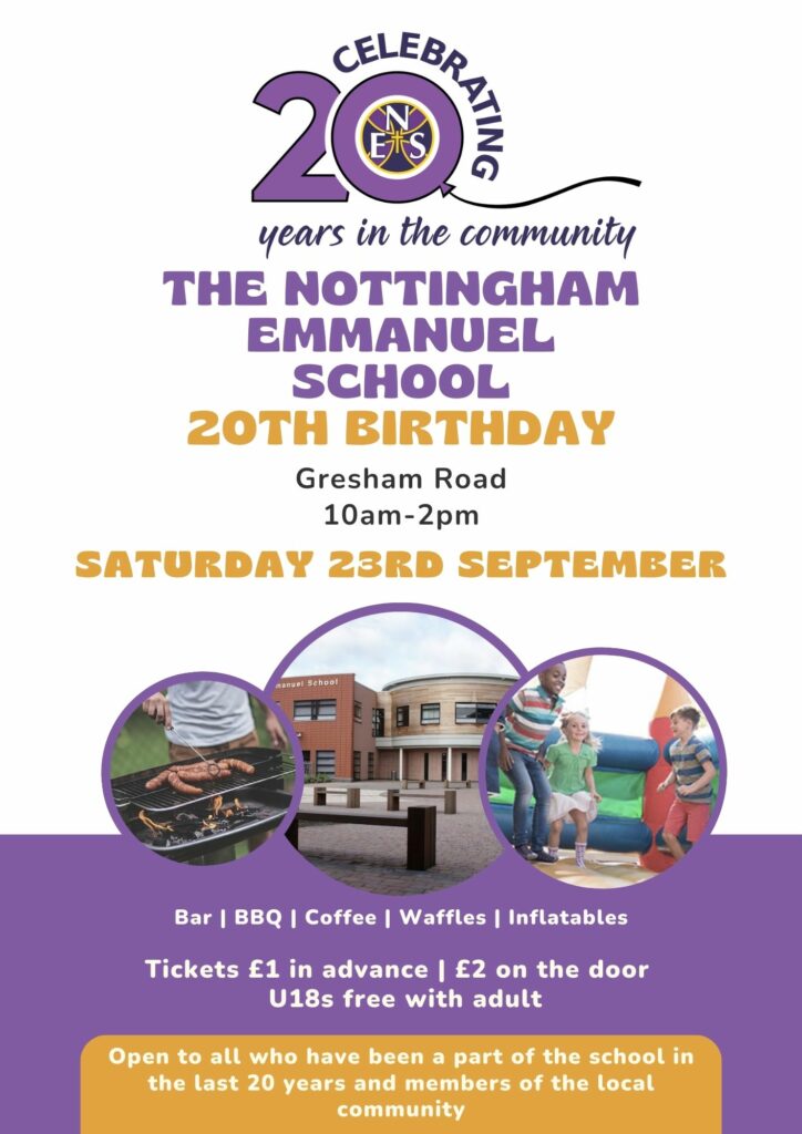 20th Birthday - The Nottingham Emmanuel School